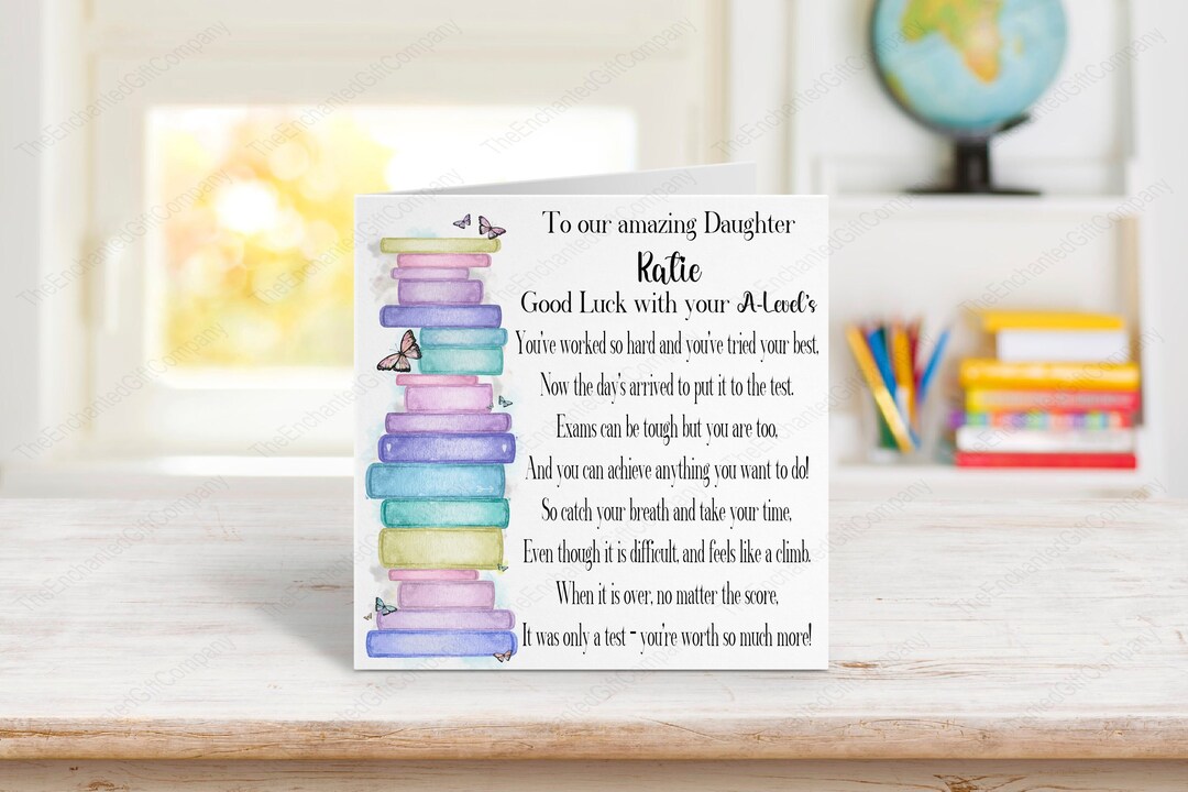 Good Luck on Your A-levels Card, A-levels Card, Exams Card, Sixth Form ...