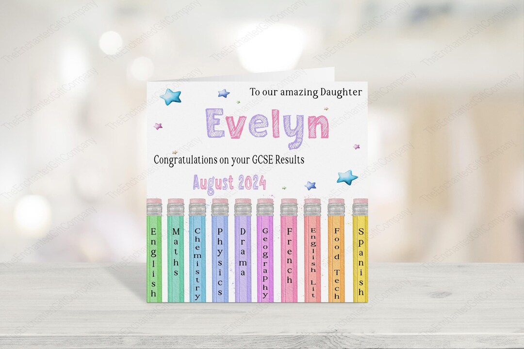 Congratulations on Your GCSE Results Card, GCSE Card, School Exam ...