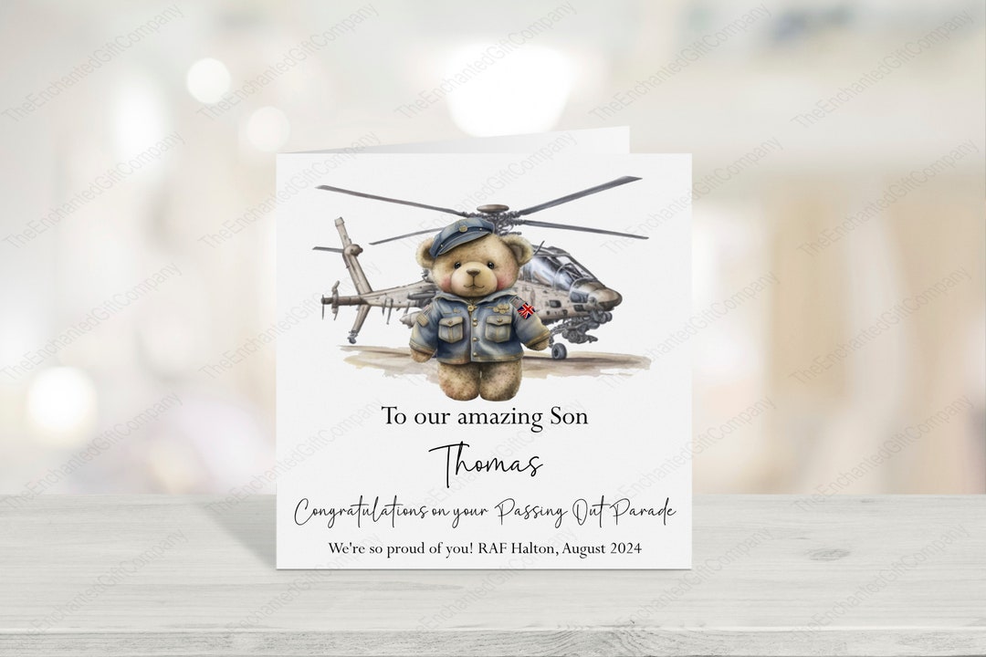 Passing Out Card, Personalised RAF Royal Air Force Passing Out Parade ...
