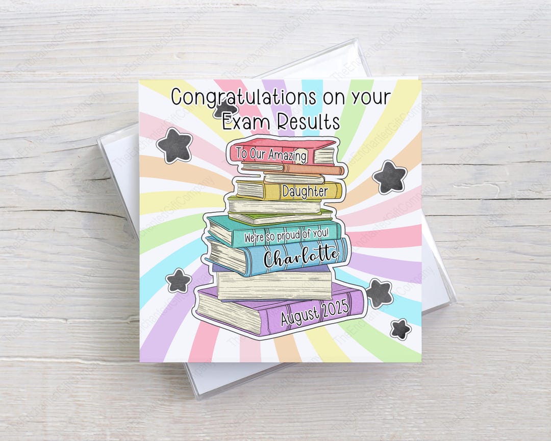 Congratulations on Your Exam Results Card, Exam Card, School Exam ...