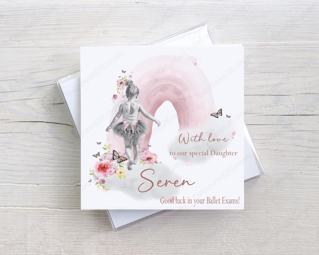 Personalised Ballerina Good Luck Card Daughter, Goddaughter ...