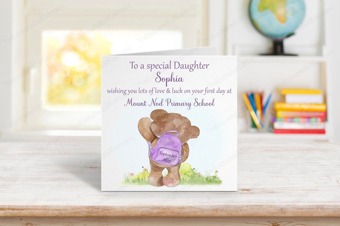 First Day at Primary School/nursery Card, Back to School Card for ...