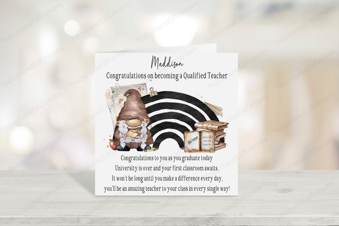 Graduation Card, Congratulations on Your Becoming a Teacher, Teacher ...