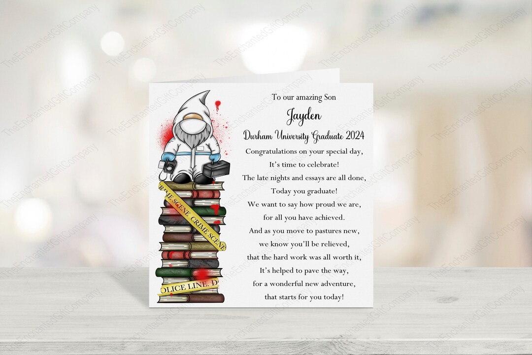 Graduation Card, Personalised Graduation Card, Criminology Graduate ...
