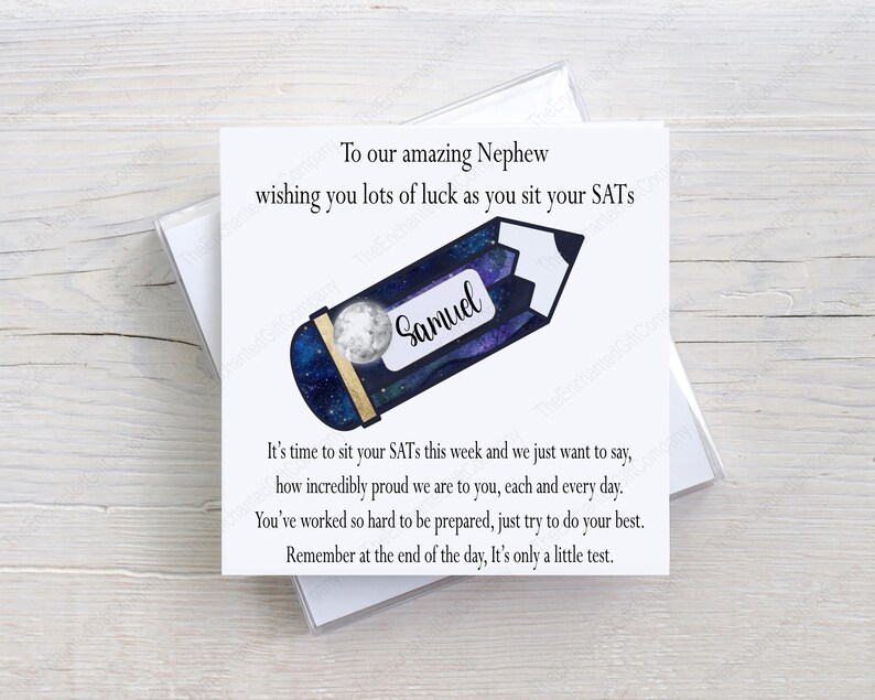 Sats Good Luck Card, Personalised Good Luck in Your Exams, Good Luck ...