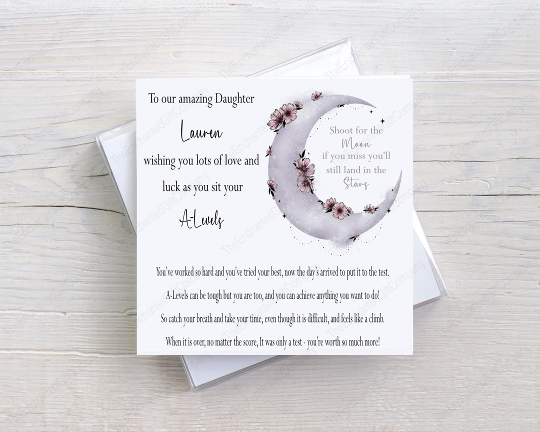 Good Luck in Your A-levels Card, A-levels Card, Exams Card, Year 12/13 ...