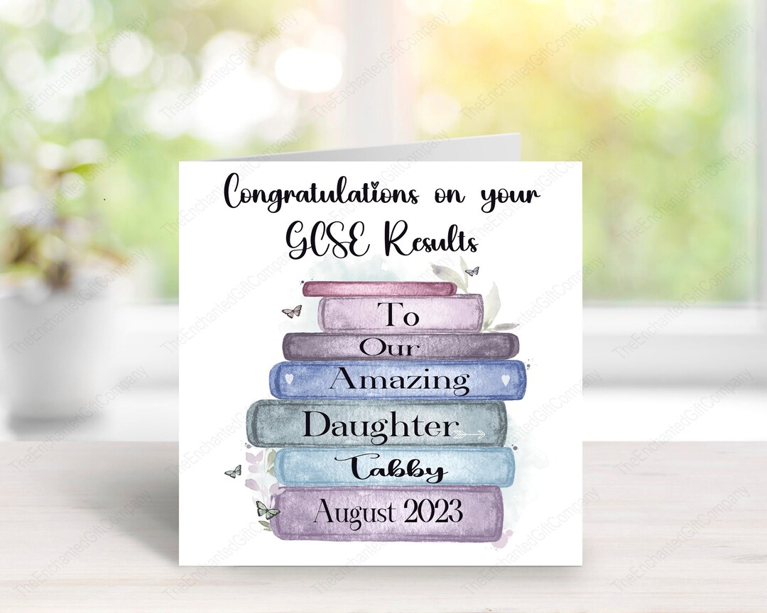 Congratulations on Your GCSE Results Card, GCSE Card, School Exam ...
