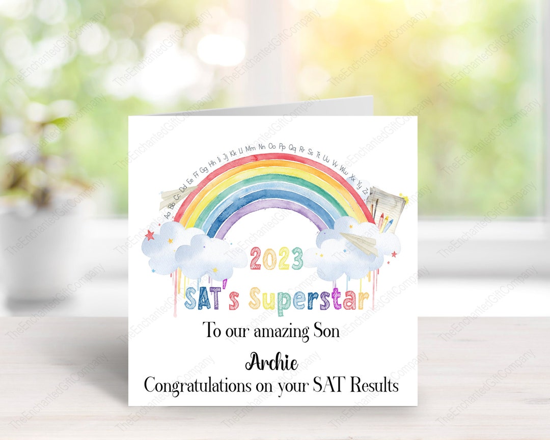 Congratulations on Your Sat's Results Card, SAT Card, School Exam ...