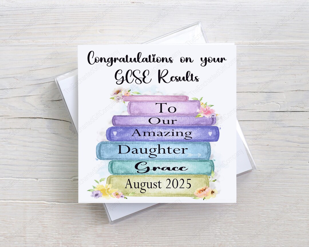 Congratulations on Your GCSE Results Card, GCSE Card, School Exam ...