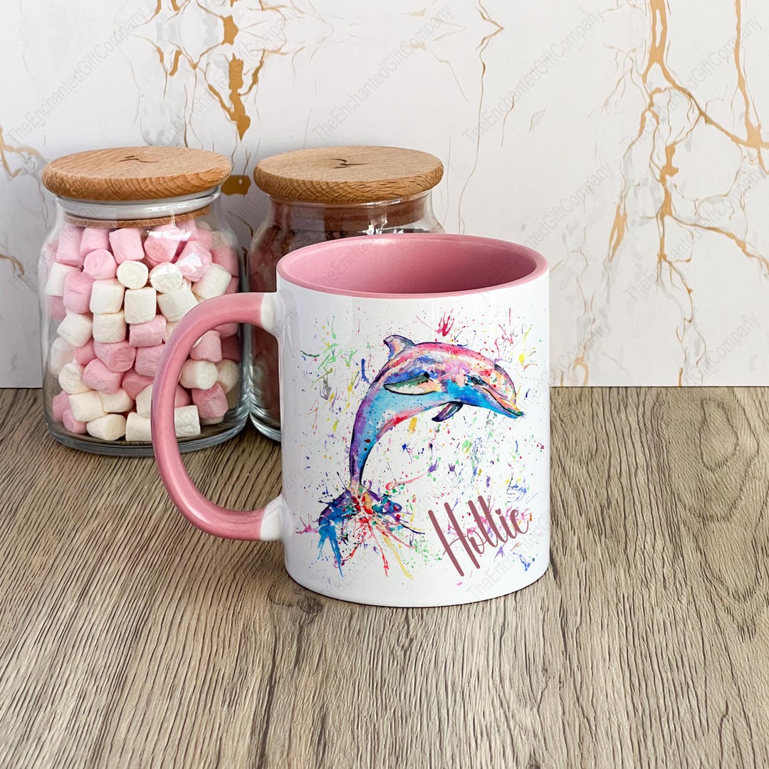 Dolphin Mug, Personalised Dolphin Mug, Dolphin Gift, Gifts for Her ...