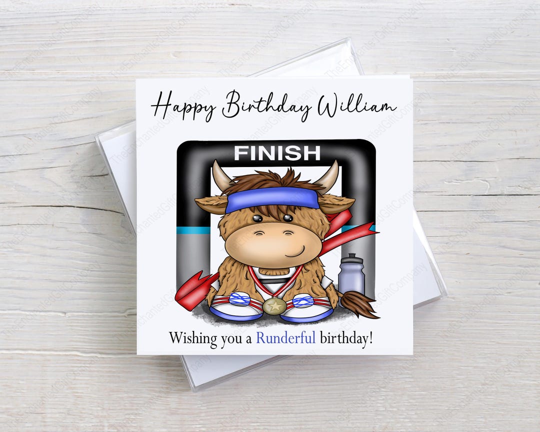 Running Card, Personalised Runner Birthday Card for Boy's, Runner ...