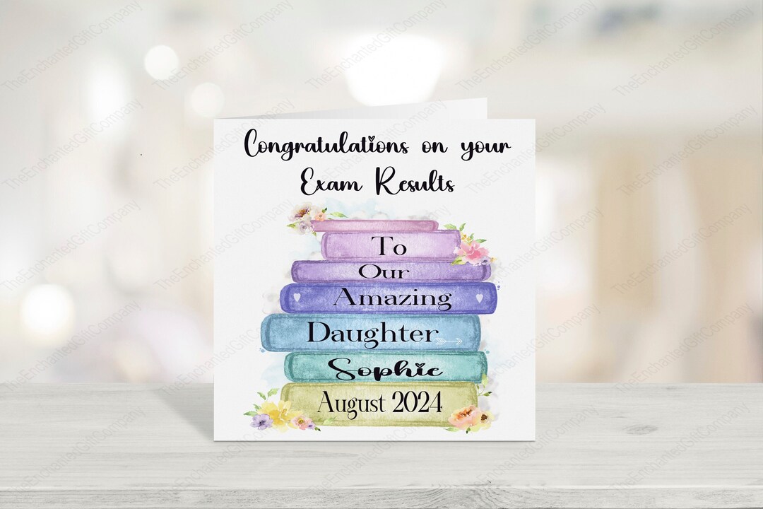 Congratulations on Your Exam Results Card, Exam Card, School Exam ...
