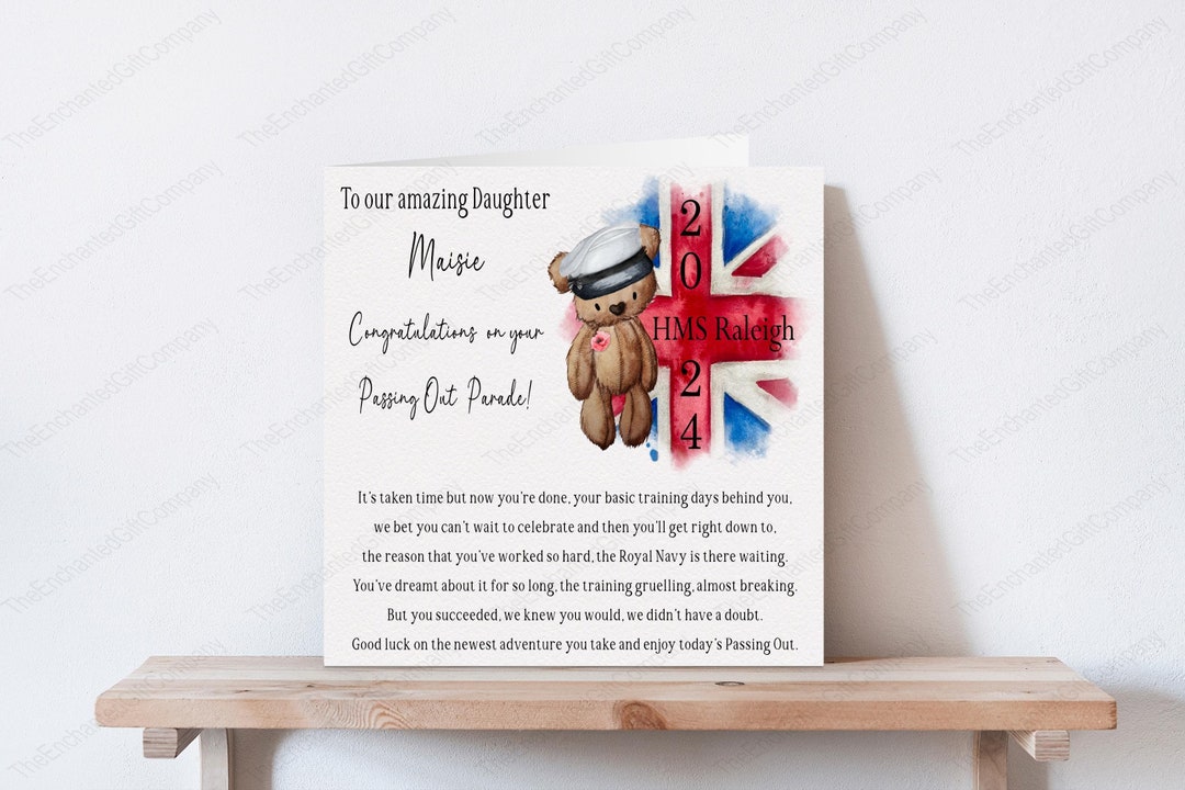 Passing Out Card, Personalised Royal Navy Sailor Passing Out Parade ...