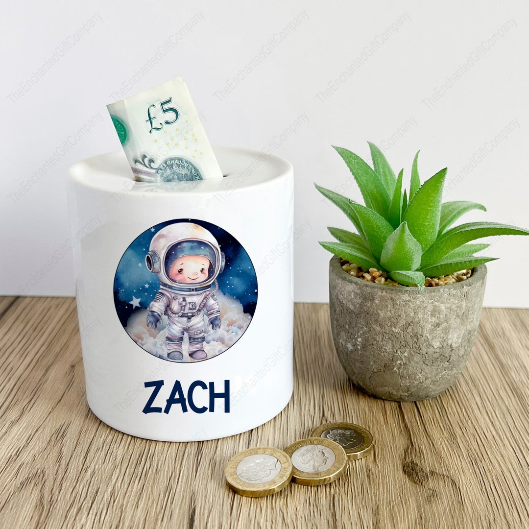 Personalised Space Money Box, Astronaut Gift, Space Gifts for Boy's ...