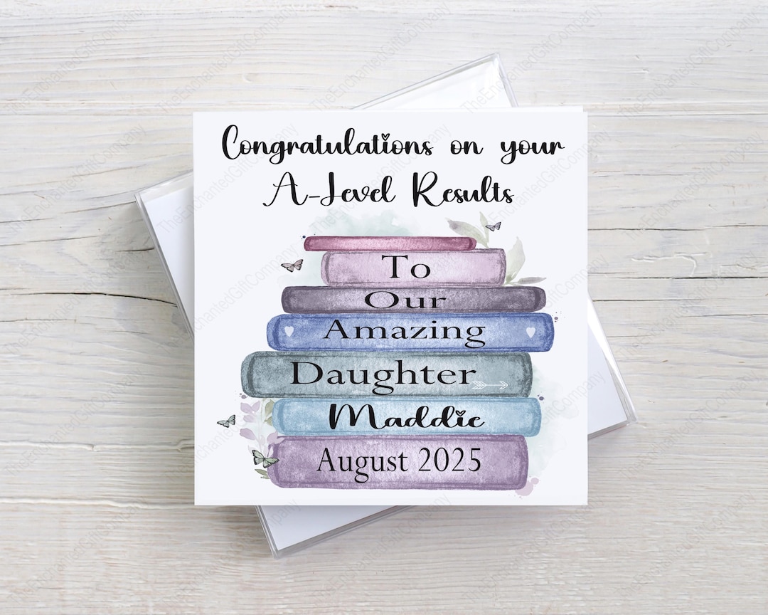 Congratulations on Your A-level Results Card, A-level Card, A-level ...