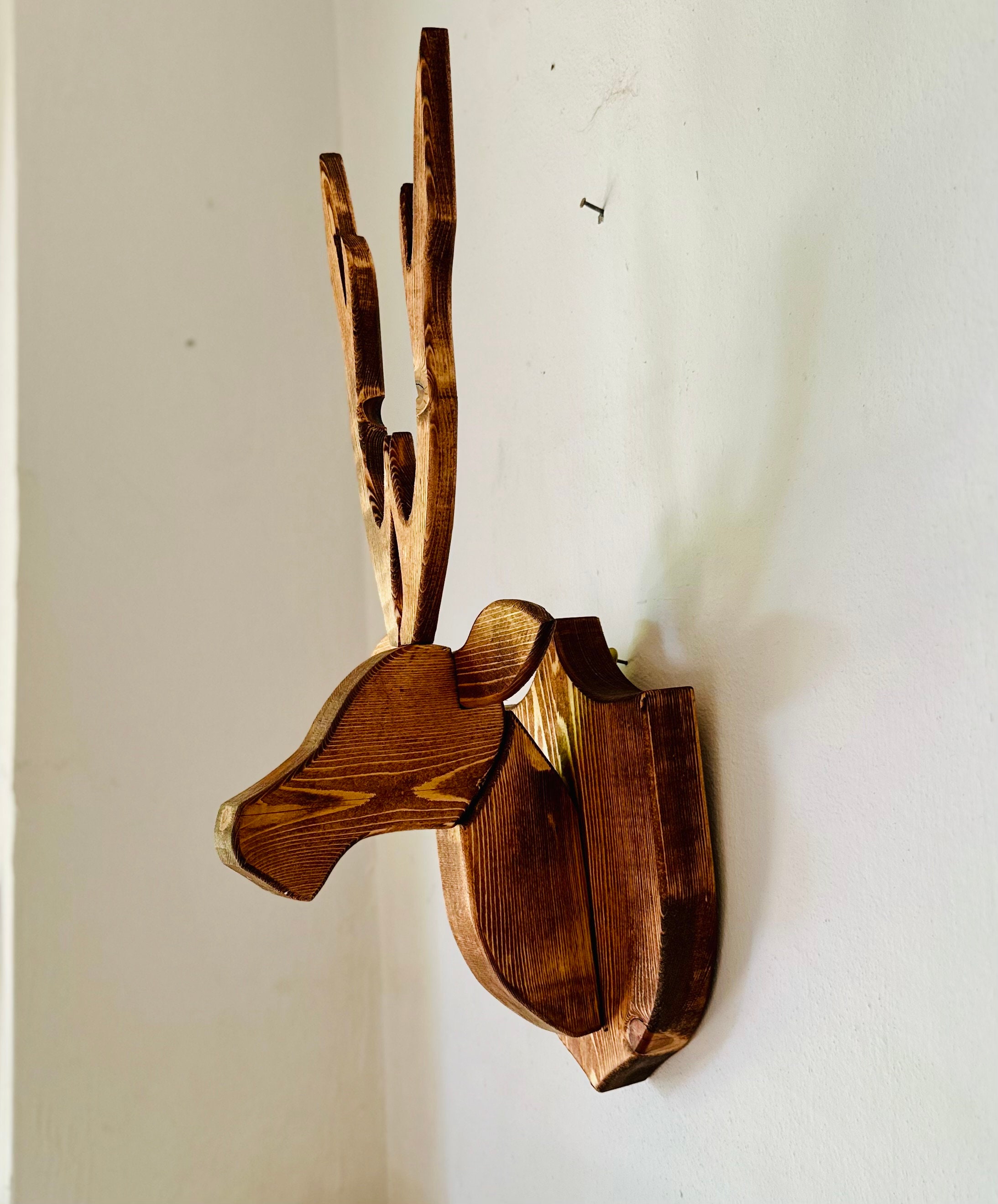 HANDMADE DEER HEAD Wall Decor, Unique Gift for House Decoration, Home ...