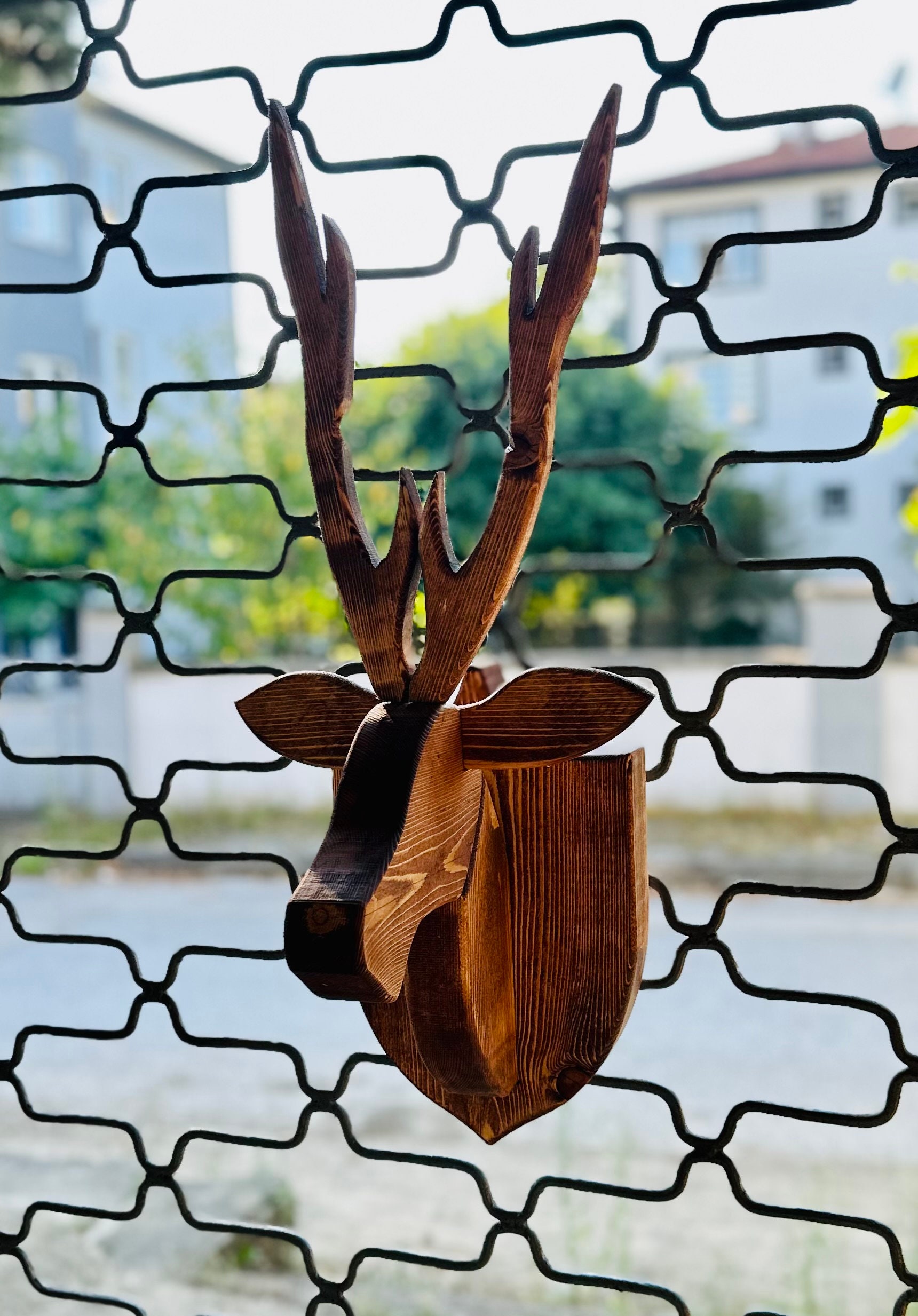 HANDMADE DEER HEAD Wall Decor, Unique Gift for House Decoration, Home ...