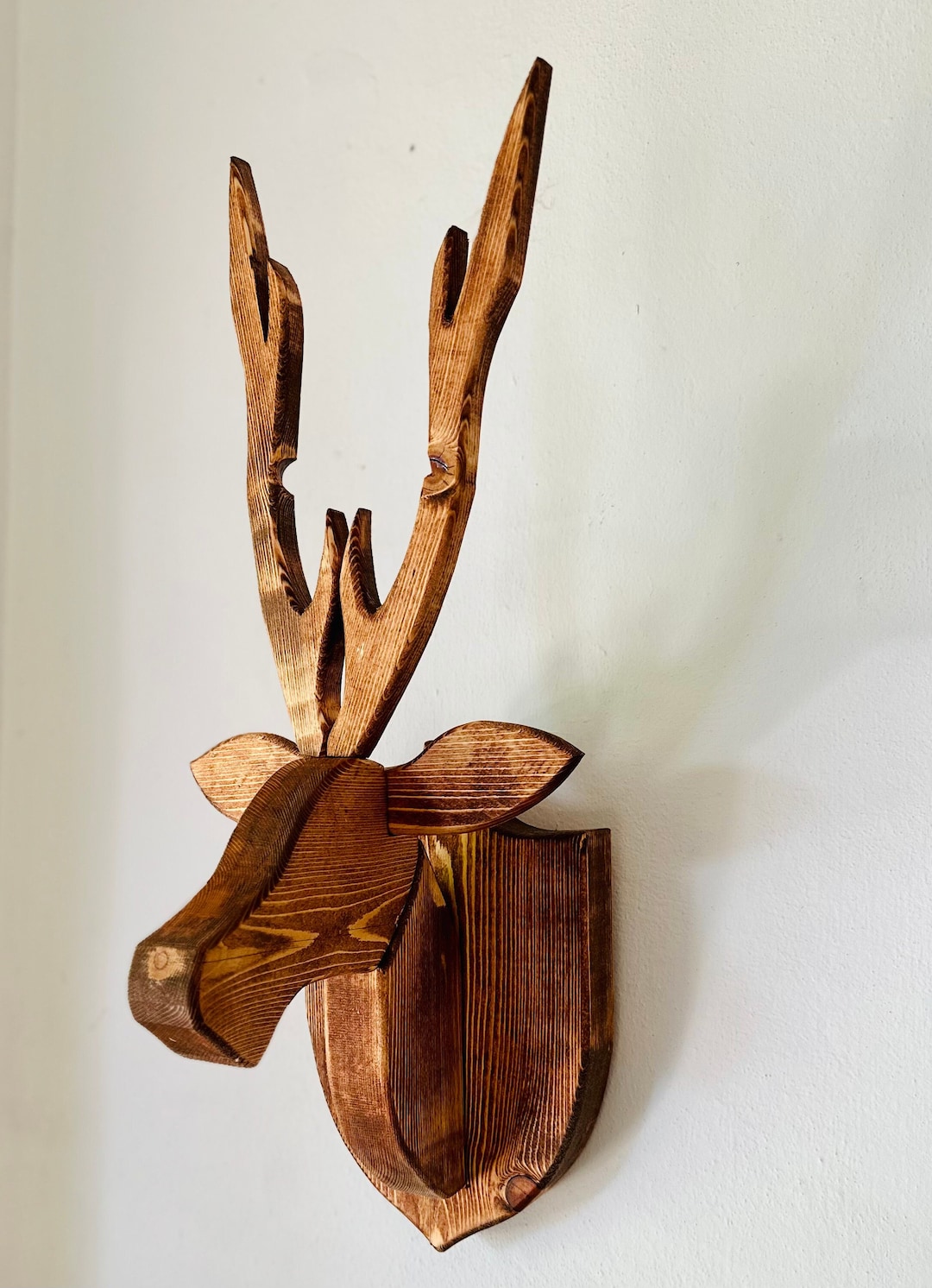 HANDMADE DEER HEAD Wall Decor, Unique Gift for House Decoration, Home ...