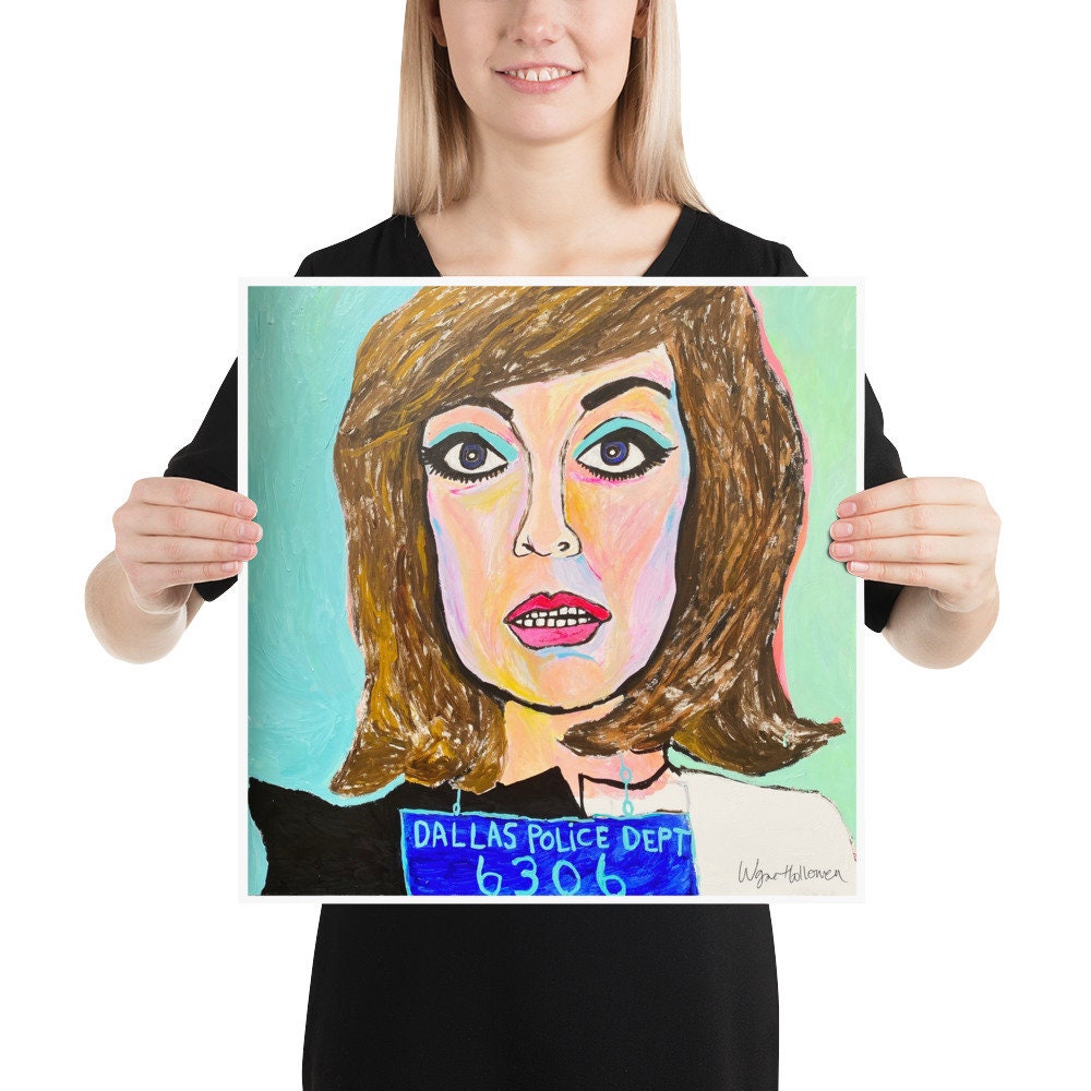 Sue Ellen Ewing Art Print Linda Gray Dallas Texas Oil Drunk Larry ...