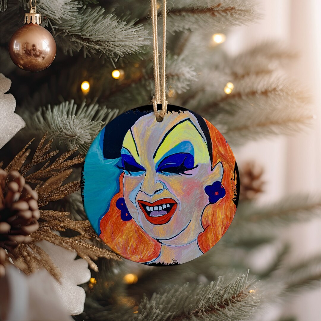 Babs Johnson Porcelain Ornament Divine Pink Flamingos John Waters Edith ...