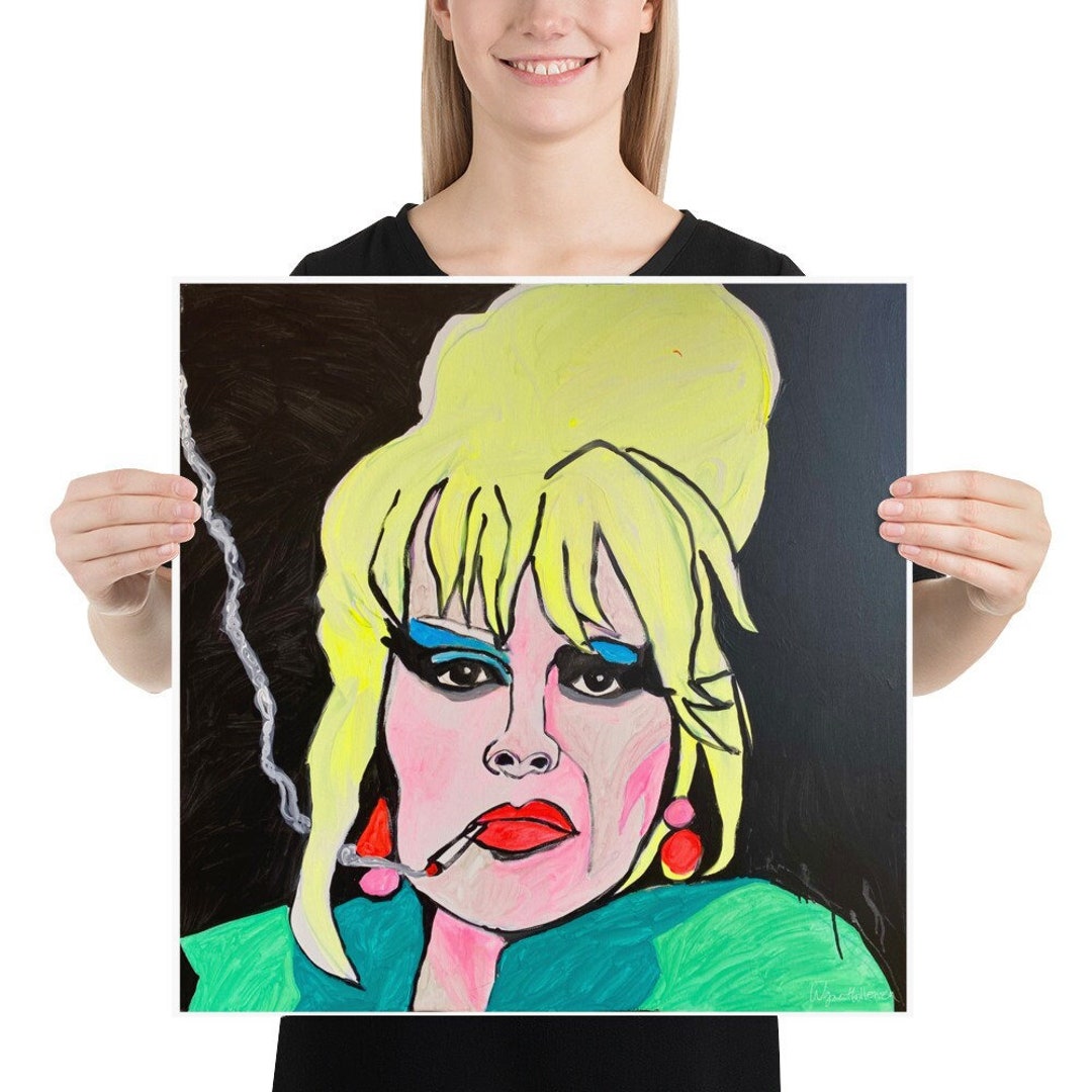 Patsy Stone Art Print Absolutely Fabulous Joanna Lumley ABFAB Stoli ...