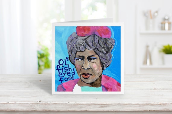 Aunt Esther Blank Card Lawanda Page Fish Eyed Fool Sanford and - Etsy