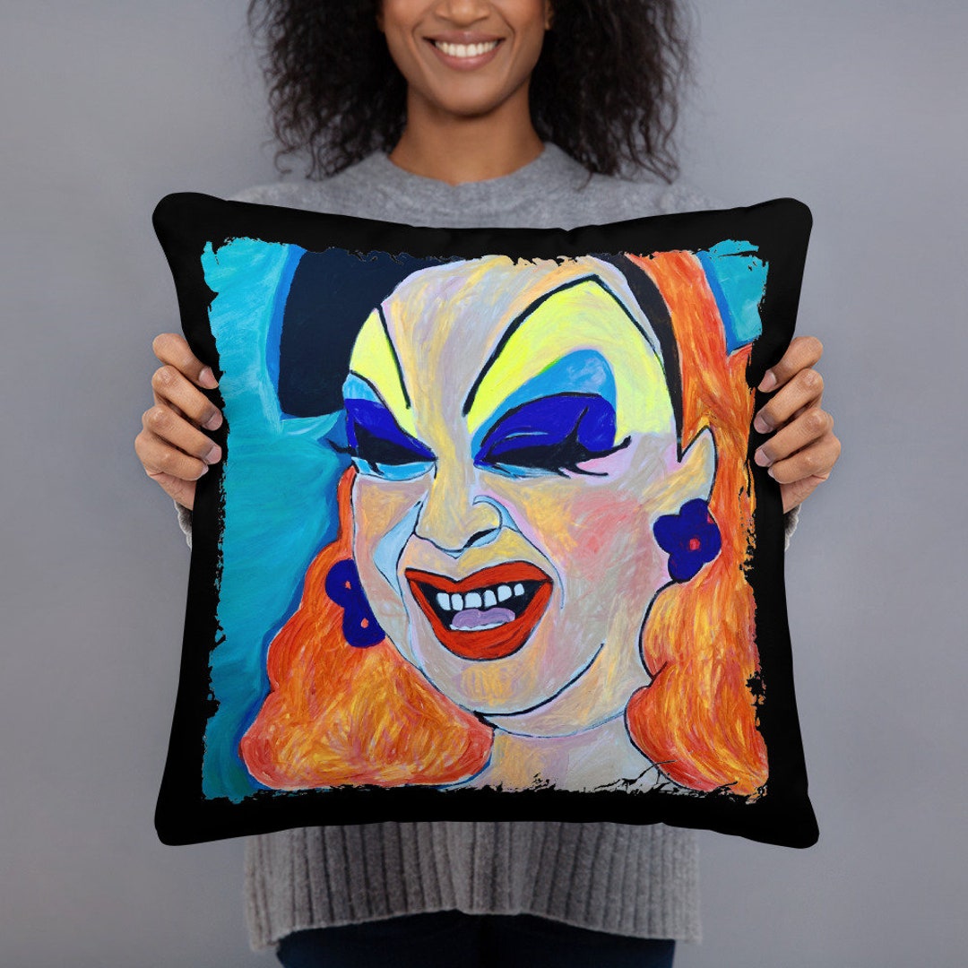 Babs Johnson Pillow Divine Pink Flamingos John Waters Edith Massey Mink ...