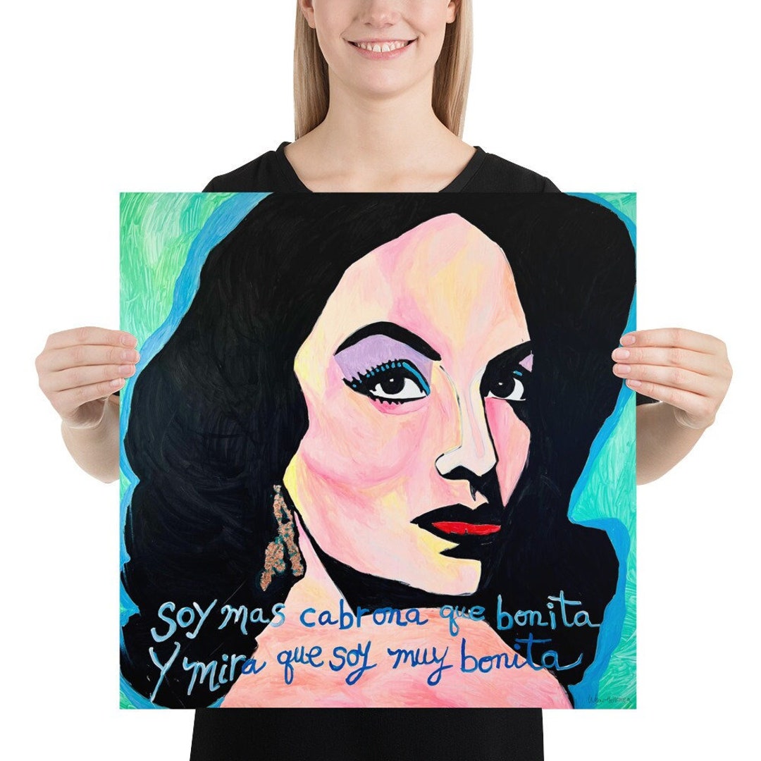 Maria Felix Art Print Mexicana Chingona Epoca Oro Cabrona Bonita Golden ...