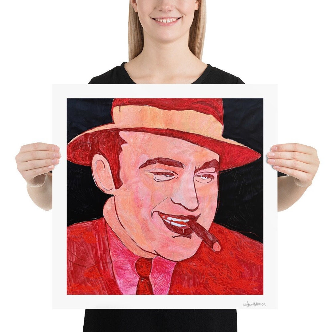 Al Capone Art Print Mafia Gangster Scarface Chicago Cosa Nostra Lucky ...