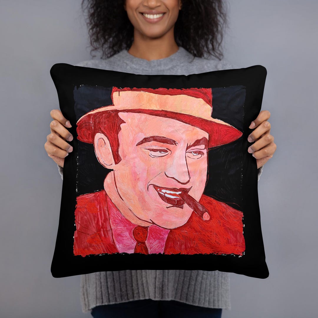 Al Capone Pillow Mafia Gangster Scarface Chicago Cosa Nostra Lucky ...