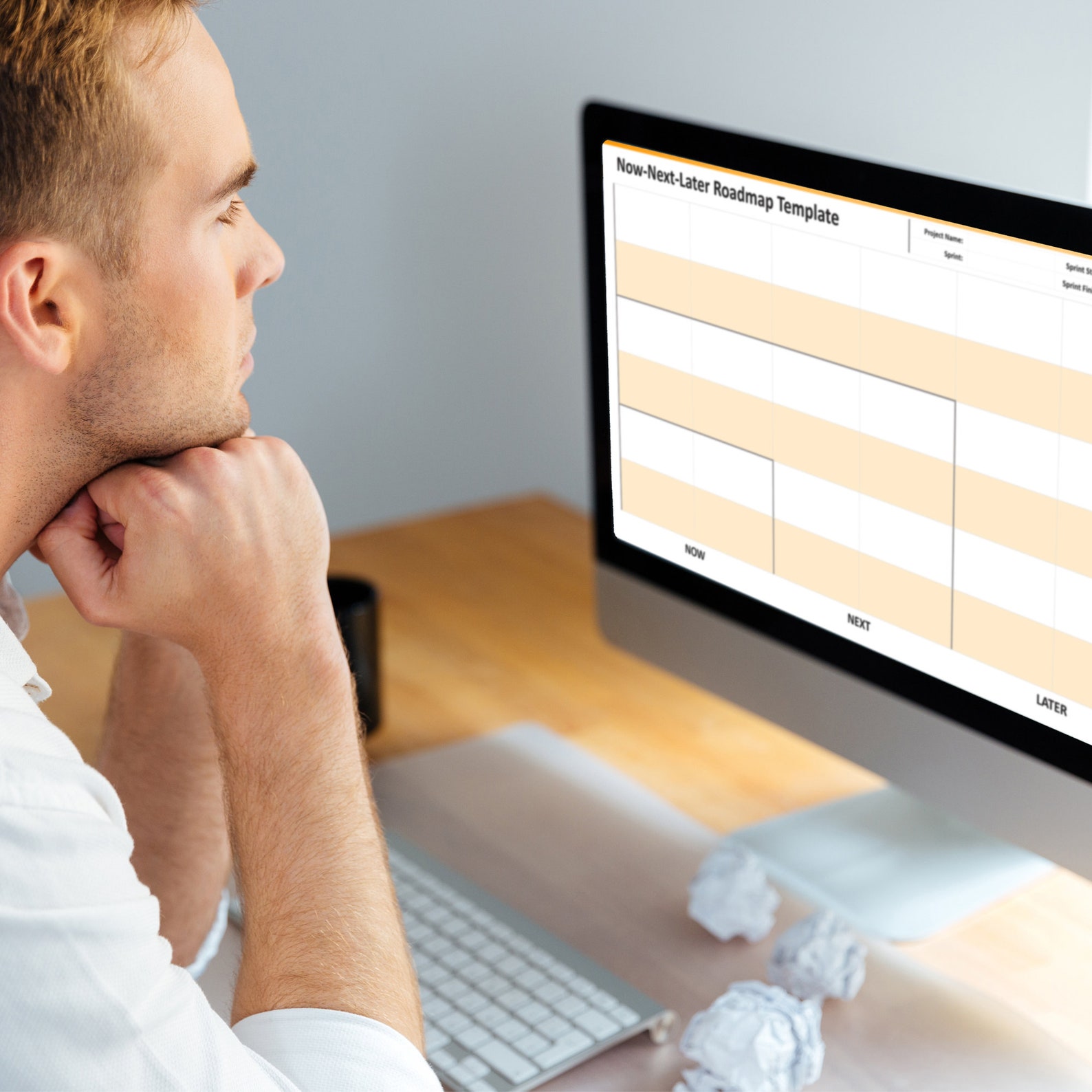 Agile Scrum Roadmap Template: Now-next-later 1-pager (powerpoint ...