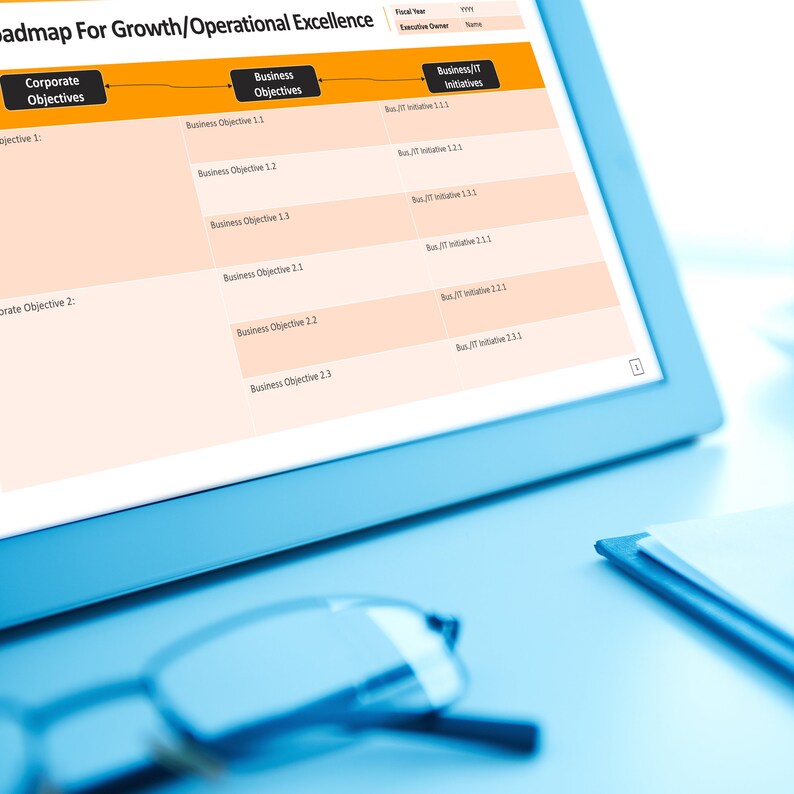 Business Roadmap Objectives Alignment Template | Action Plan ...