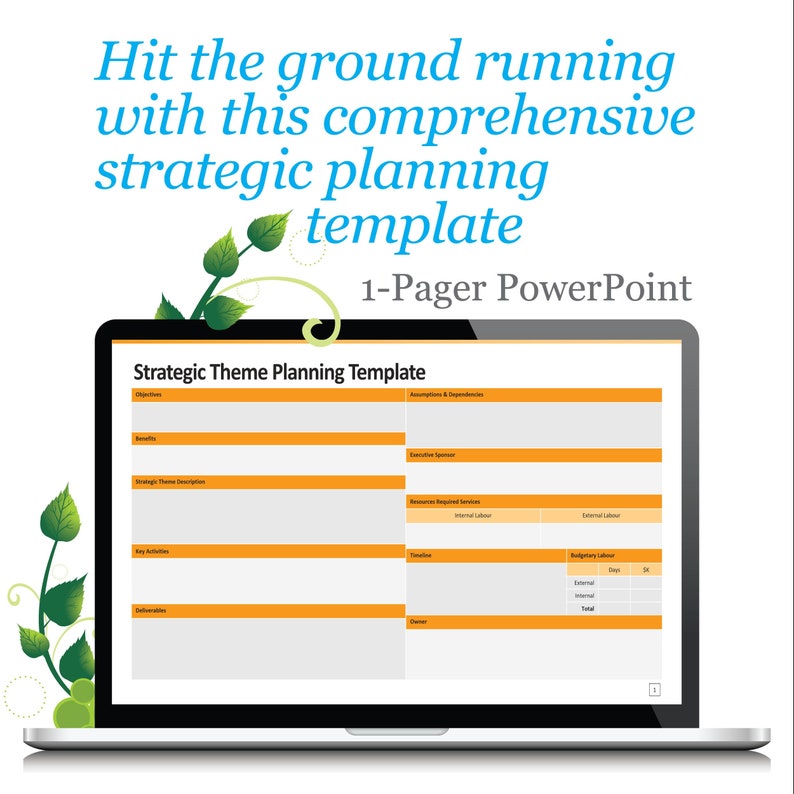 Strategic Theme Planning Template: Business & Project Plan (printable ...