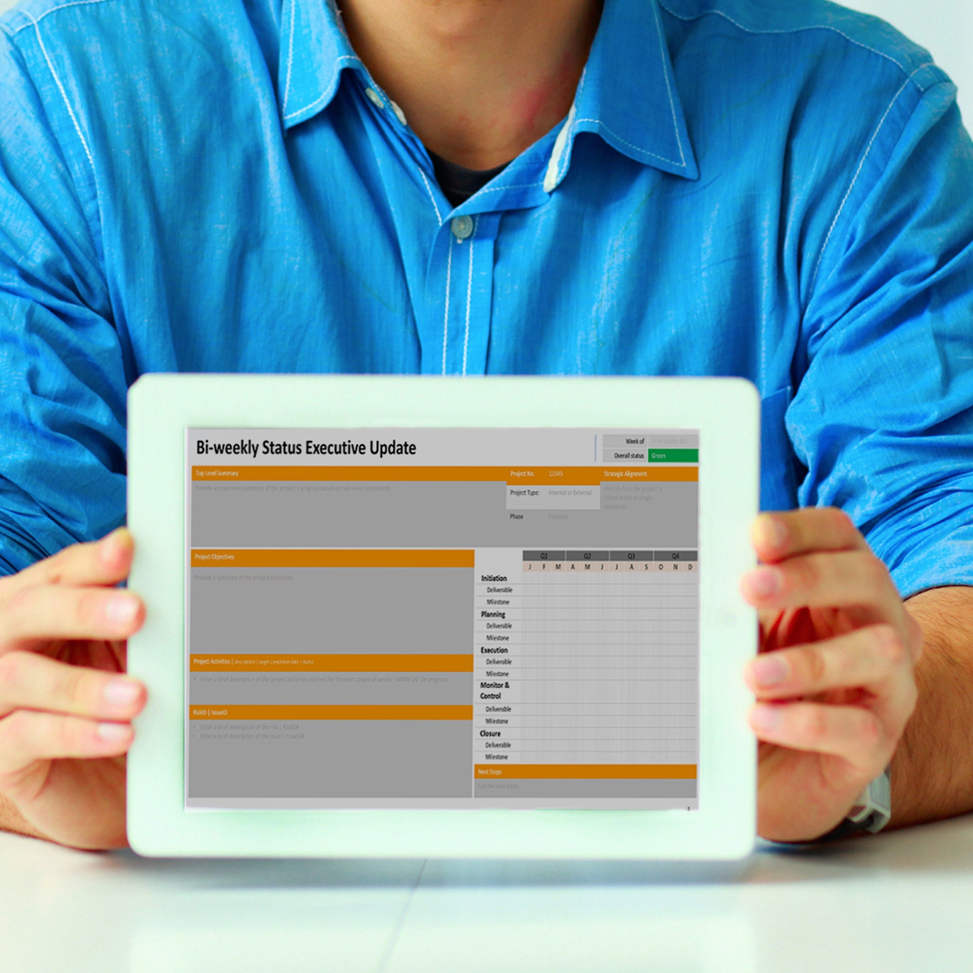 Bi-weekly Project Status Template | Business Plan | Project Management ...