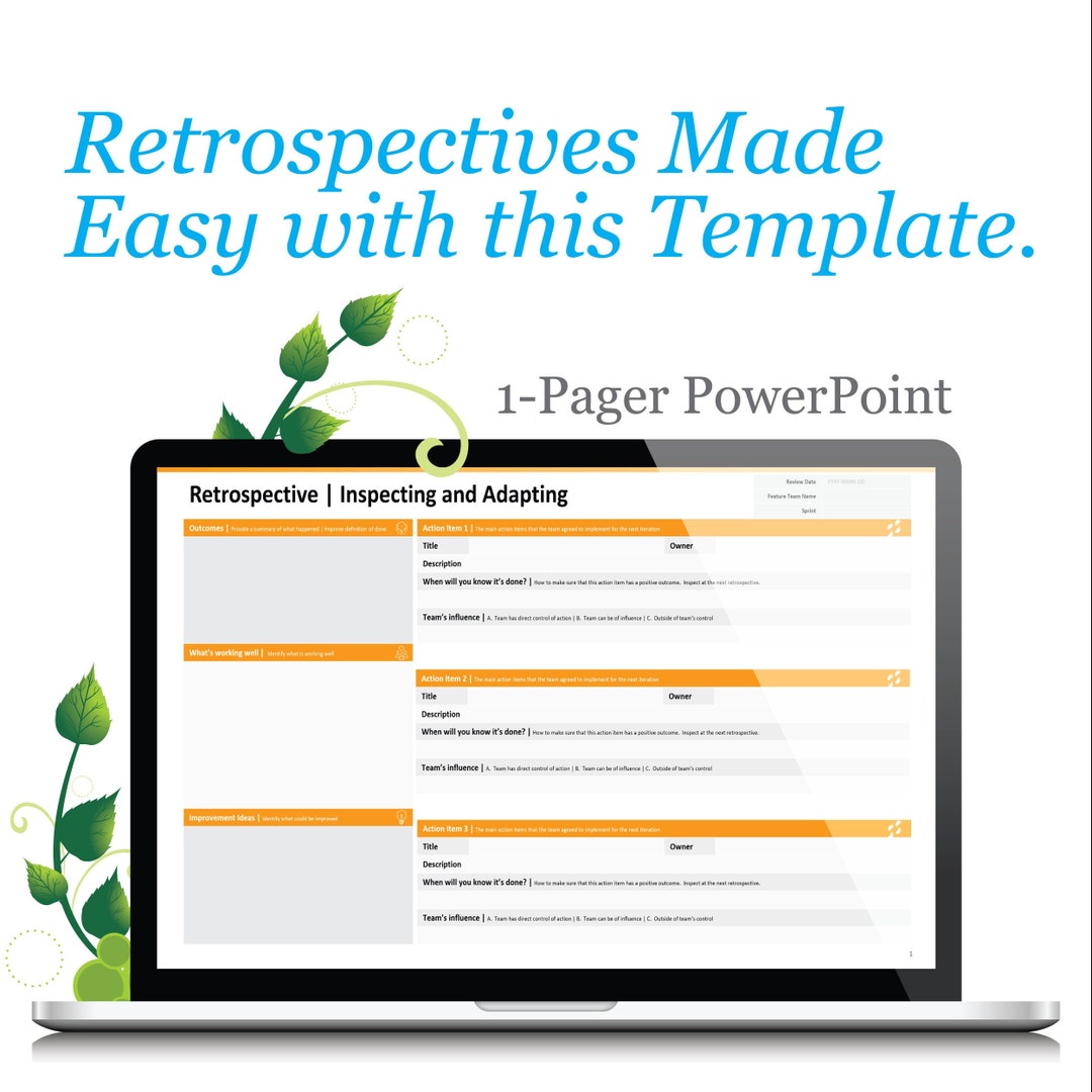 Agile Scrum Retrospective Report Template: 1-pager (digital Download ...