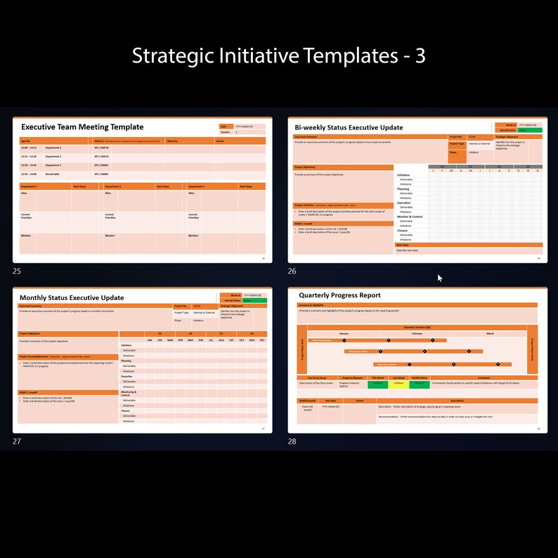 1-pager Project Management Template PRO+: Project Status Report ...