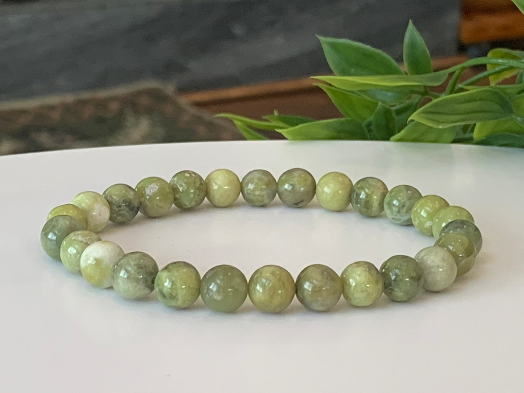 Natural Peridot Gemstone Bracelet, Green Peridot Bracelet, Stretch ...