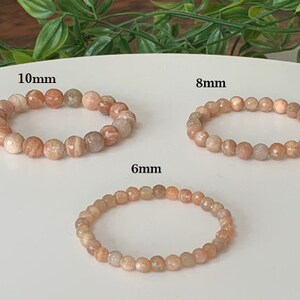 Sunstone Bracelet for Men & Women Natural Sunstone Stretch - Etsy