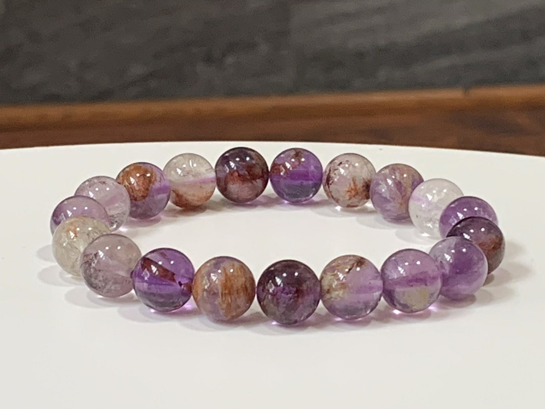 Stunning Super Seven Crystal Bracelet Stretch Bracelet, Grade A Super ...