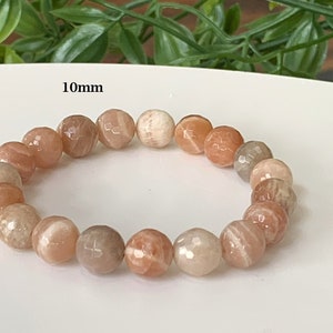 Sunstone Bracelet for Men & Women Natural Sunstone Stretch - Etsy
