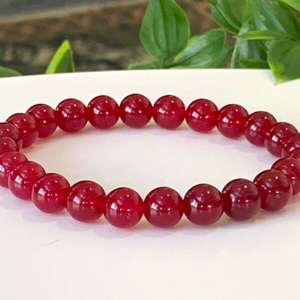 Red Jade Bracelet - Etsy