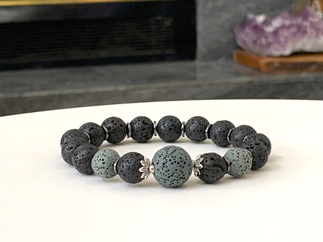 Volcanic Stone Lava Bracelet Stretch Bracelet, Lava Bead Bracelet ...