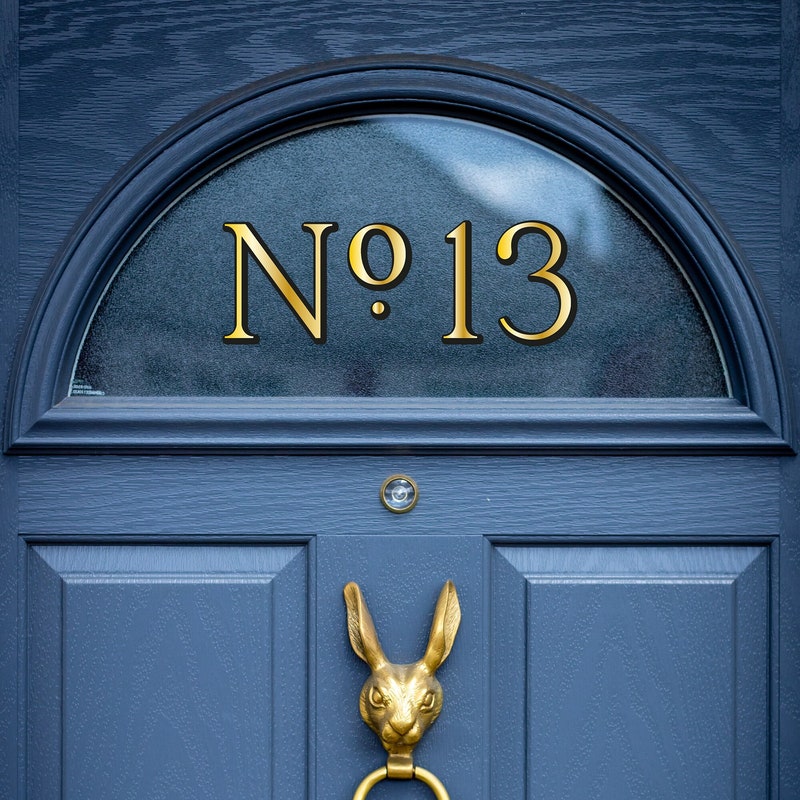 Transom Gold Number Decal - Etsy