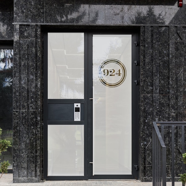 Frosted Window House Number Decal - Etsy