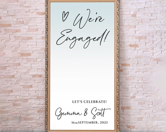 Engagement Party Decal for Sign Making Vinyl Decal for Engagement ...