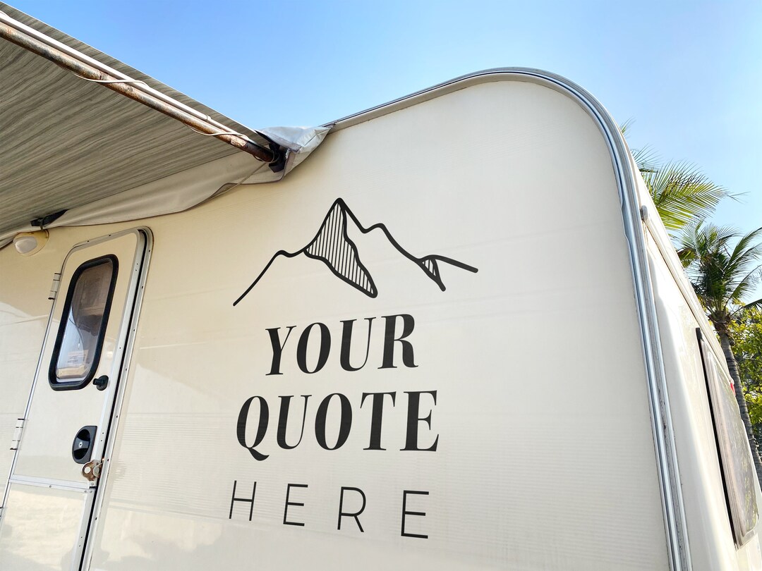 Custom Mountain Camper Van Life Logo & Design Personalised Vinyl ...