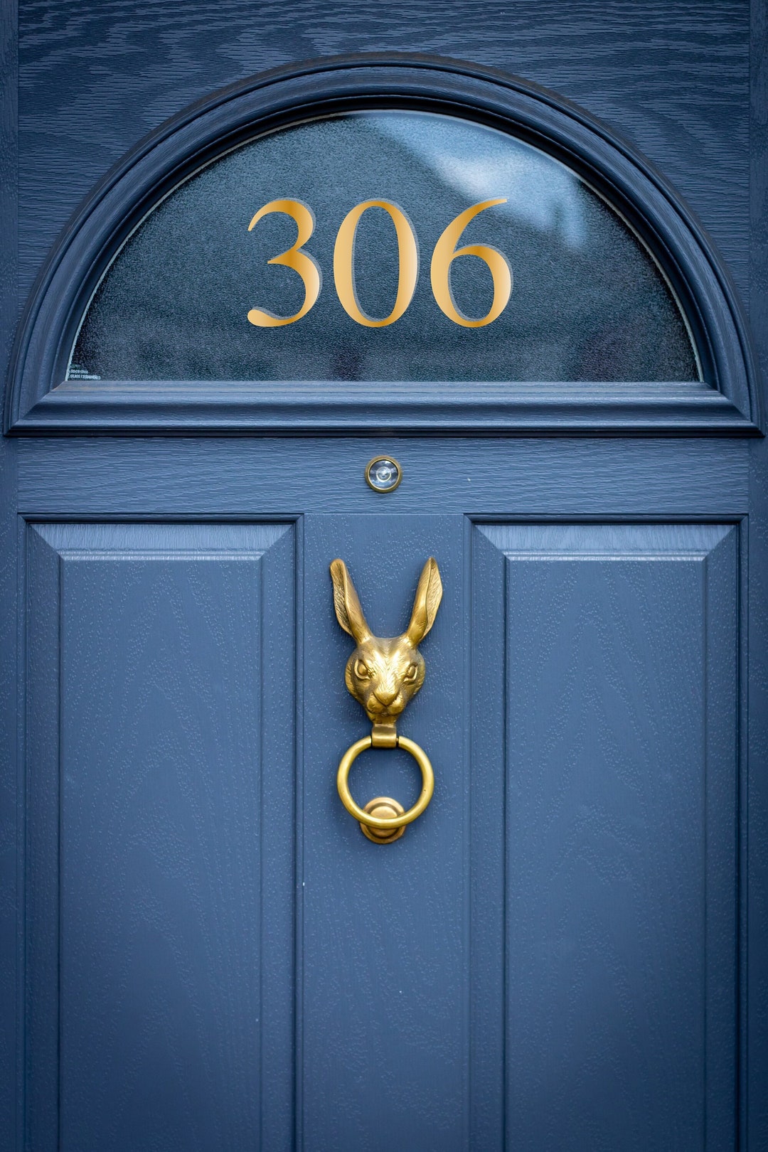 Fanlight House Number / Transom Glass Name Vinyl Sticker Decal ...