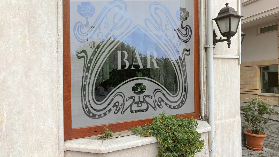 Victorian Pub & Bar Frosted Window Etch Vinyl or Restaurant Window ...