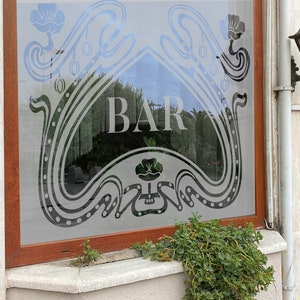 Victorian Pub & Bar Frosted Window Etch Vinyl or Restaurant Window ...