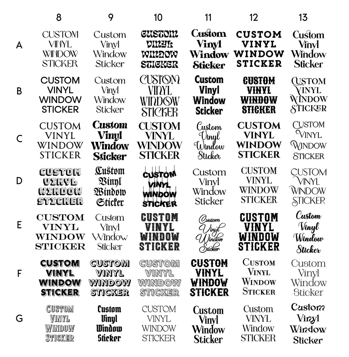 Custom Vinyl Window Decal Stickers Any Logo & Design - Etsy UK